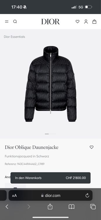 Dior Jacke mit Rechnung (Gebraucht) in Kollbrunn für CHF 1000 – mit Lieferung auf Ricardo kaufen