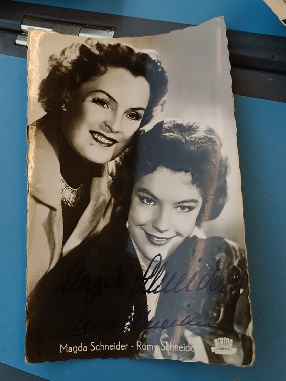 Original Autogramm Karte / Magda Schneider & Romy Schneider (Gebraucht ...