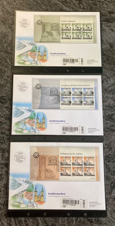 CH Kleinbogen zu 6 Marken auf 5 illustrierten FDC 2003 (Gebraucht) in Münchenbuchsee für CHF 30 ...