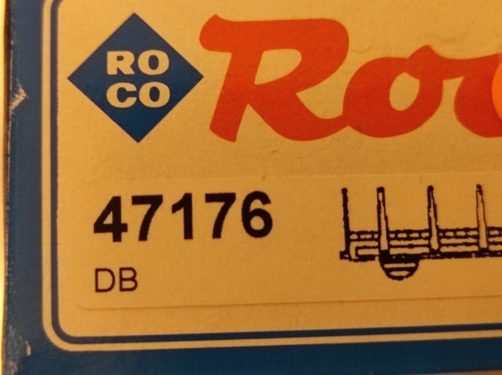 Rungenwagen mit Betonplatten Schwarzbau der DB von Roco H0 (Neu und ...