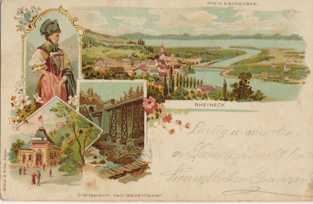 Rheineck, Tracht, Litho, Walzenhausen, 1906 | Kaufen auf Ricardo