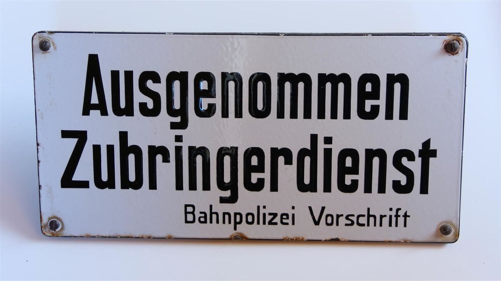 Emailschild Zubringerdienst Bahnpolizei (Preisvorschlag ?) | Kaufen auf ... Emailschild Zubringerdienst Bahnpolizei (Preisvorschlag ?) | Kaufen auf ...