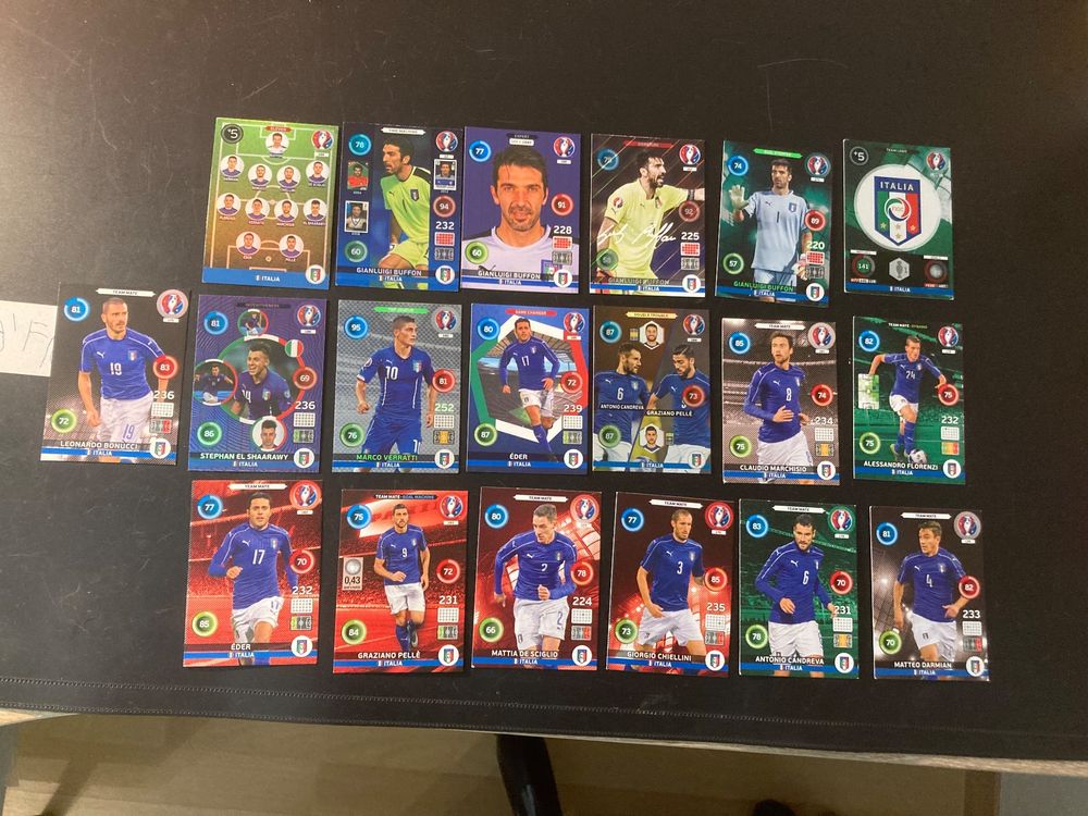 Panini Adrenalyn XL EM 2016 Set Italien 19 Stk mit 4x Buffon | Kaufen ...