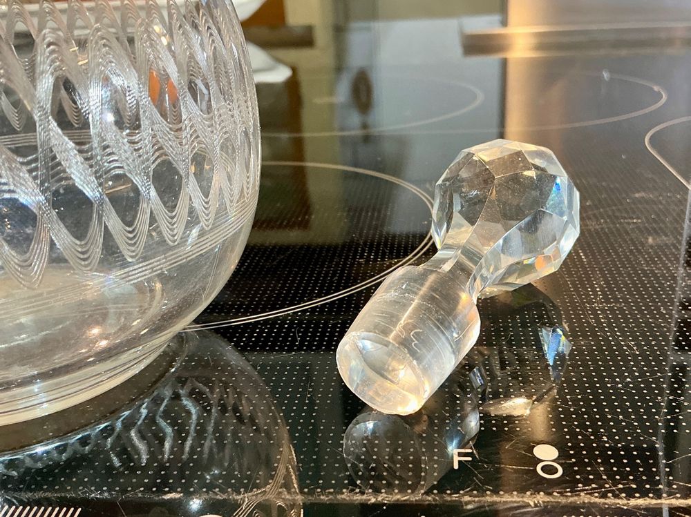 JUGENDSTIL BLEIKRISTALL KARAFFE UM 1900 FRANKREICH (2) (Gebraucht) in ...