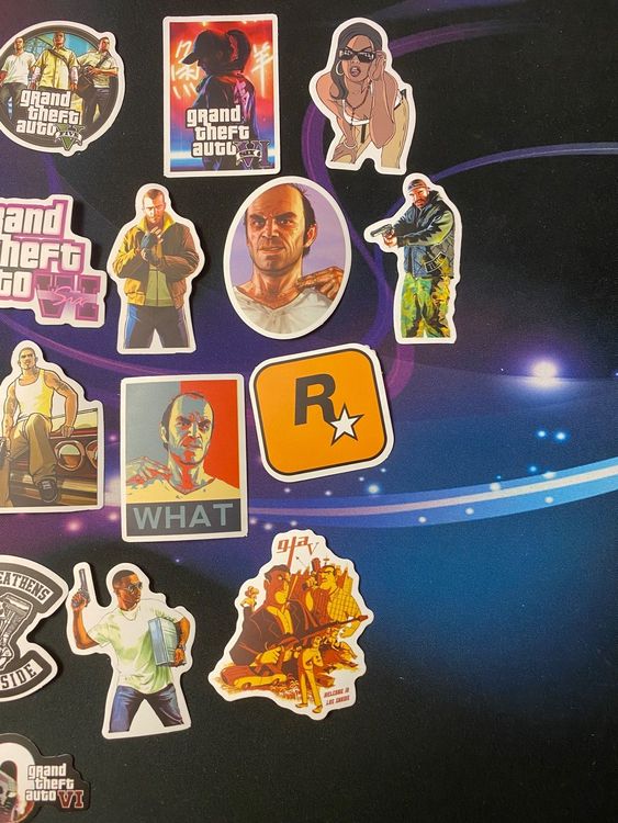 GTA Stickers I 50 Stk. I Wasserdicht I Grand Theft Auto (Neu und ...
