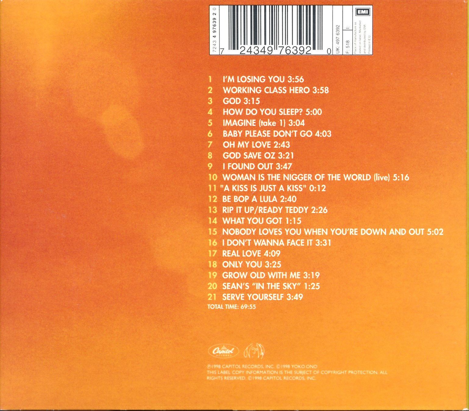 JOHN LENNON (BEATLES) - WONSAPONATIME (CD sehr guter Zust.) (Gebraucht ...