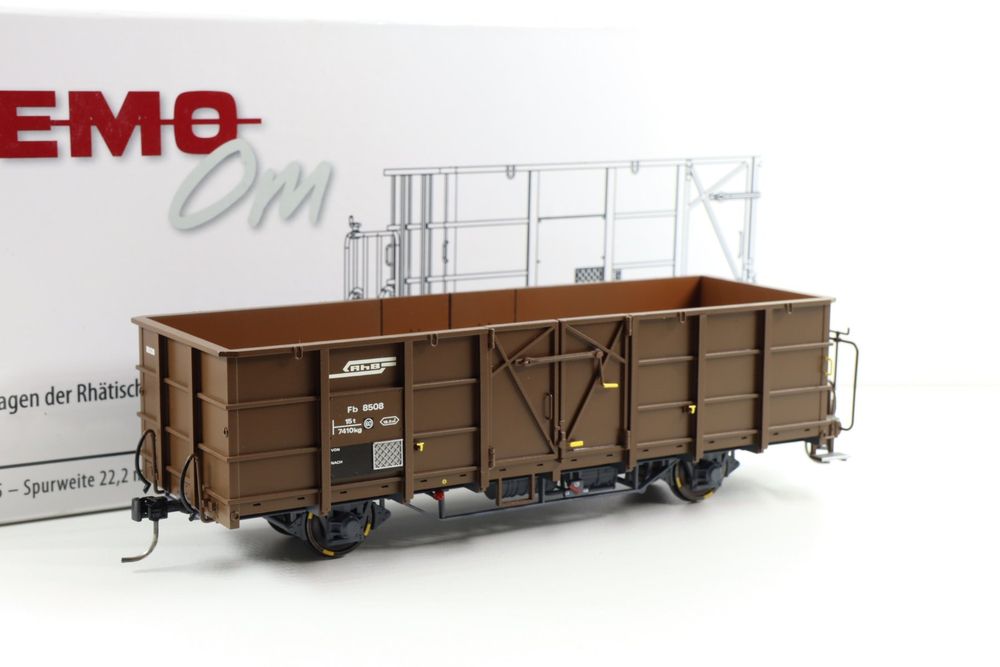 Bemo 9455 118 RhB Fb 8508 Stahlwand Hochbordwagen 0m 1:45 (Gebraucht ...