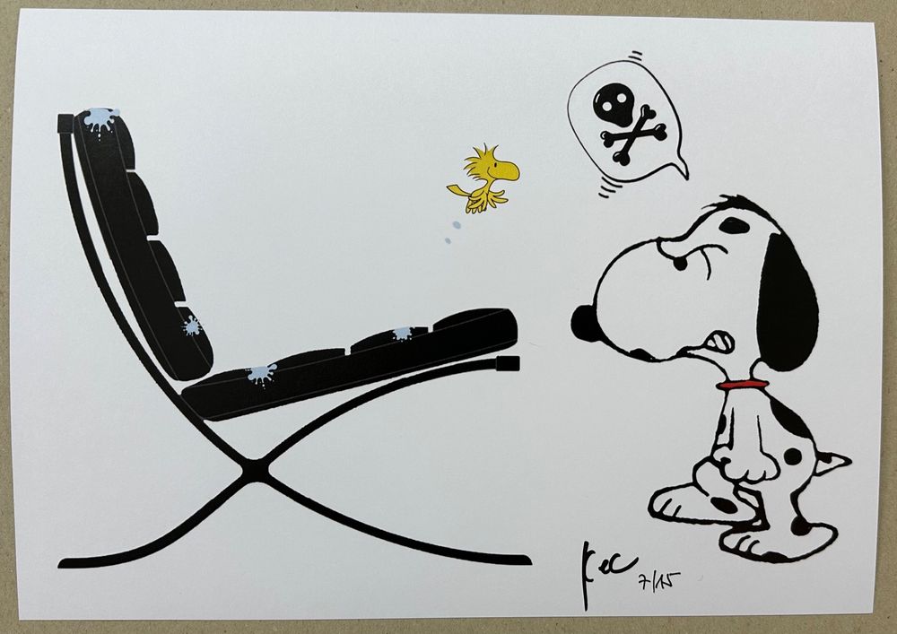 KeC: Snoopy “who pooped on my Barcelona Chair” signiert 7/15 (Neu ...