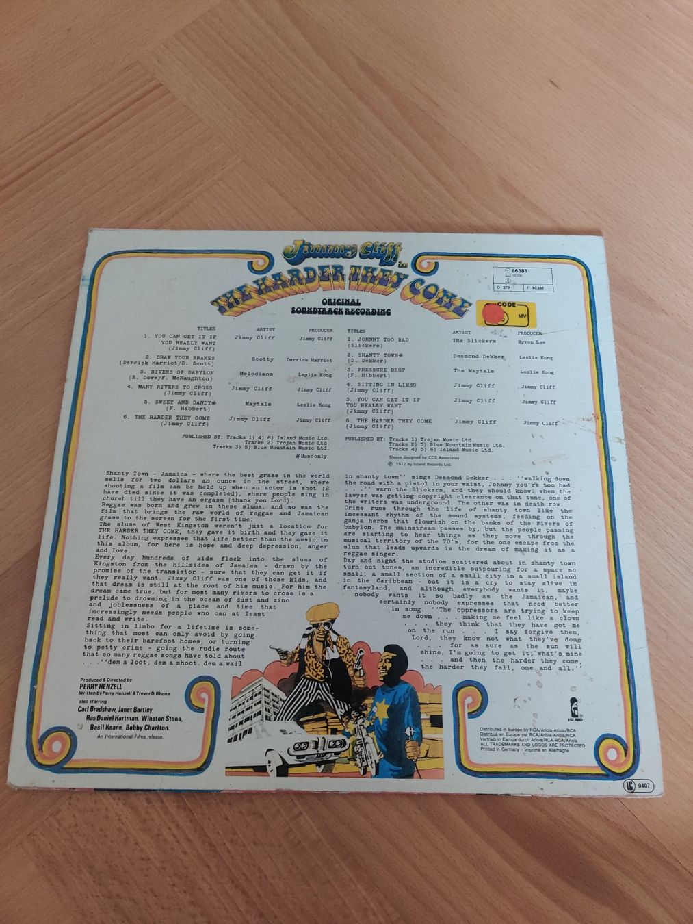 Jimmy Cliff - The Harder They Come - Vinyl Schallplatte (Gebraucht) in ...