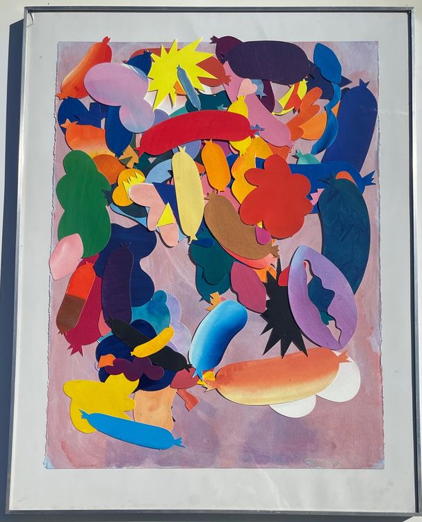 Grosse Mischtechnik Collage Signiert | Kaufen auf Ricardo