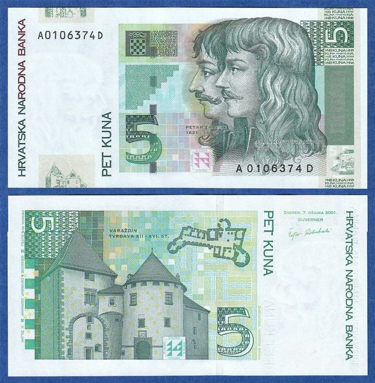 5 Kuna Croatia 2001 UNC (Neu und originalverpackt) in Auw für CHF 3.9 – mit Lieferung auf ...