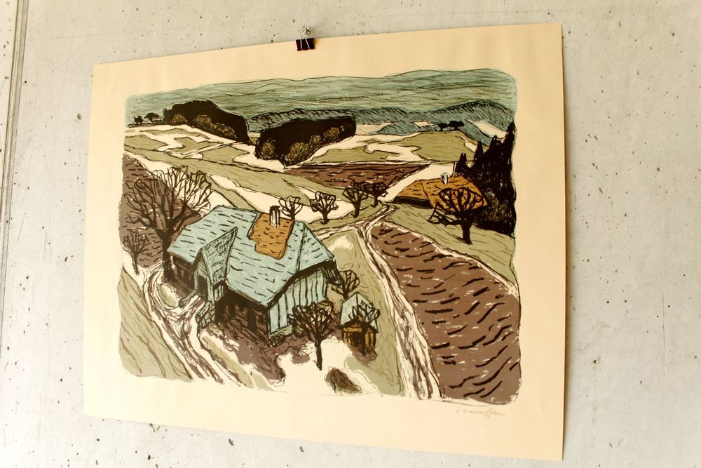 FRED STAUFFER (Swiss, 1892-1980) Bauernhaus, Lithographie (Gebraucht) in Bern für CHF 95 – mit ...