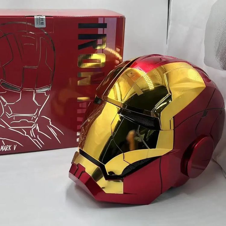 Iron Man Helm MK5 gold (glänzend), mit Steuerung (Neu und ...