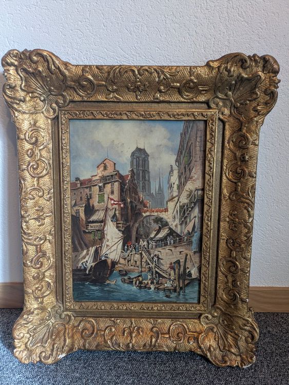 Original Ölgemälde "Hamburg, St. Pauli" von H.V. Walti, 1950 (Gebraucht ...