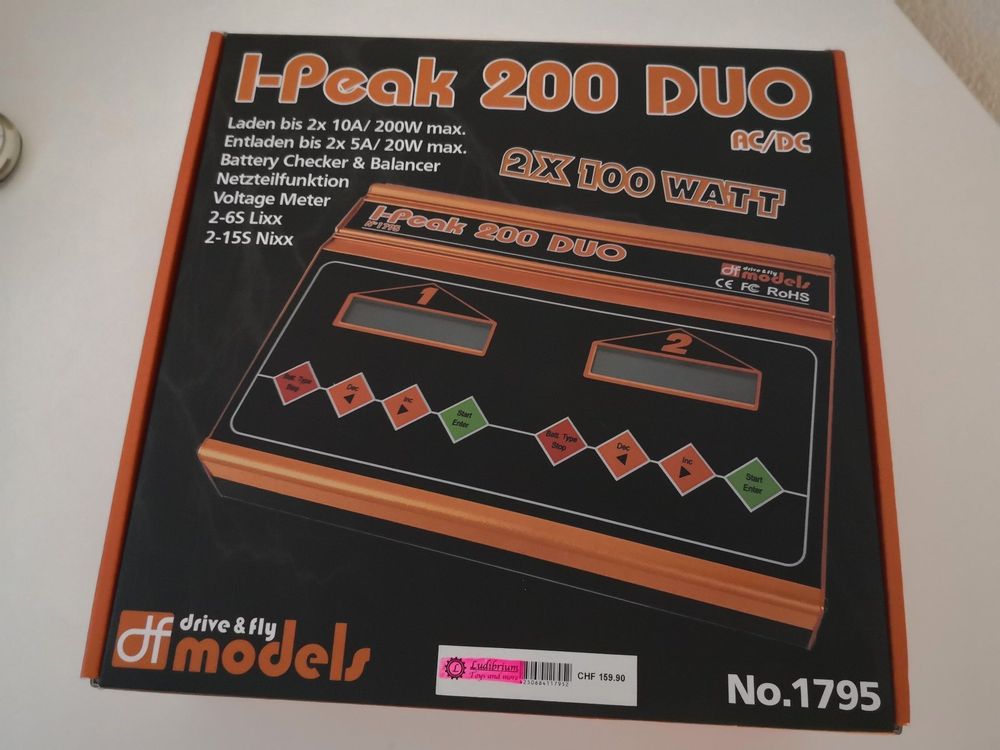 DF-Models Ladegerät AC/DC I-Peak 200 DUO Lader AC/DC | Kaufen auf Ricardo