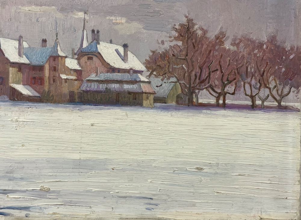 Gustav Karl von Steiger Gemälde - Winterlandschaft (Gebraucht) in für ...