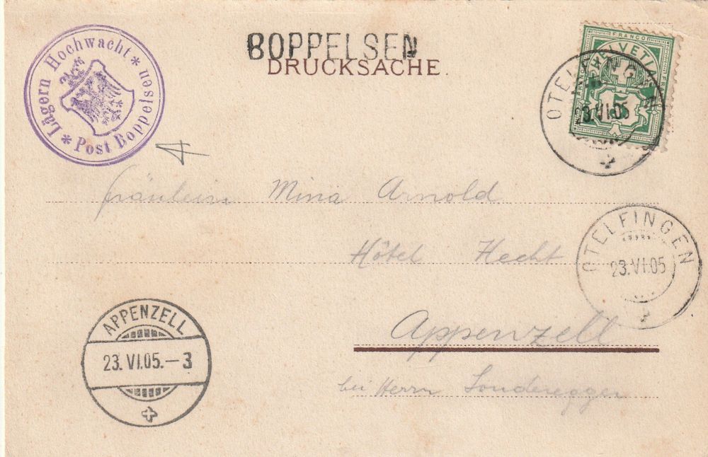 Stabstempel Boppelsen auf Ak | Kaufen auf Ricardo