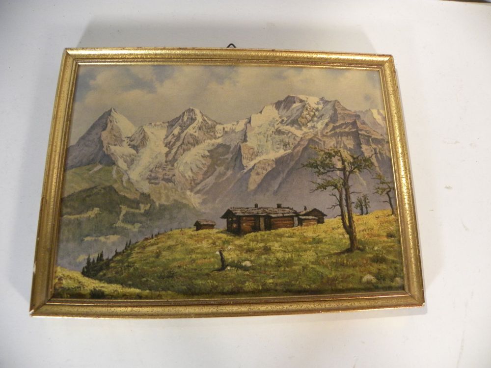 Kleines Bild mit Berglandschaft von W. Thamm 1885 - 1938 | Kaufen auf ...