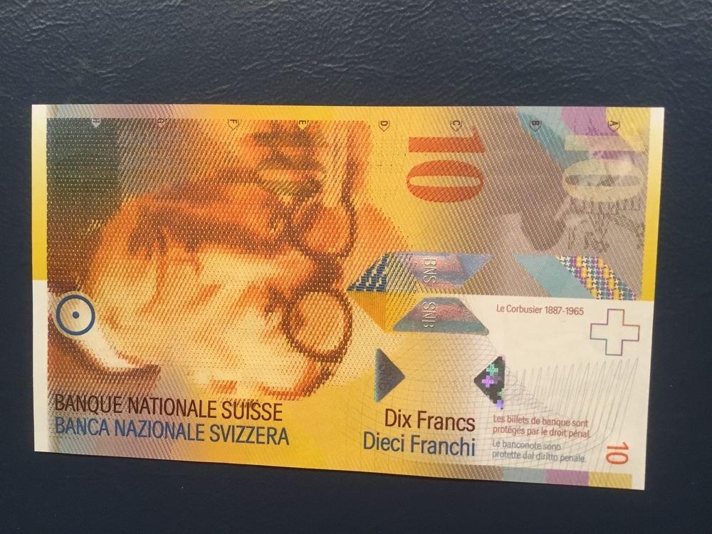 10 Franken Note Schweiz Serie Nr.13F0102465 (Neu (gemäss Beschreibung ...