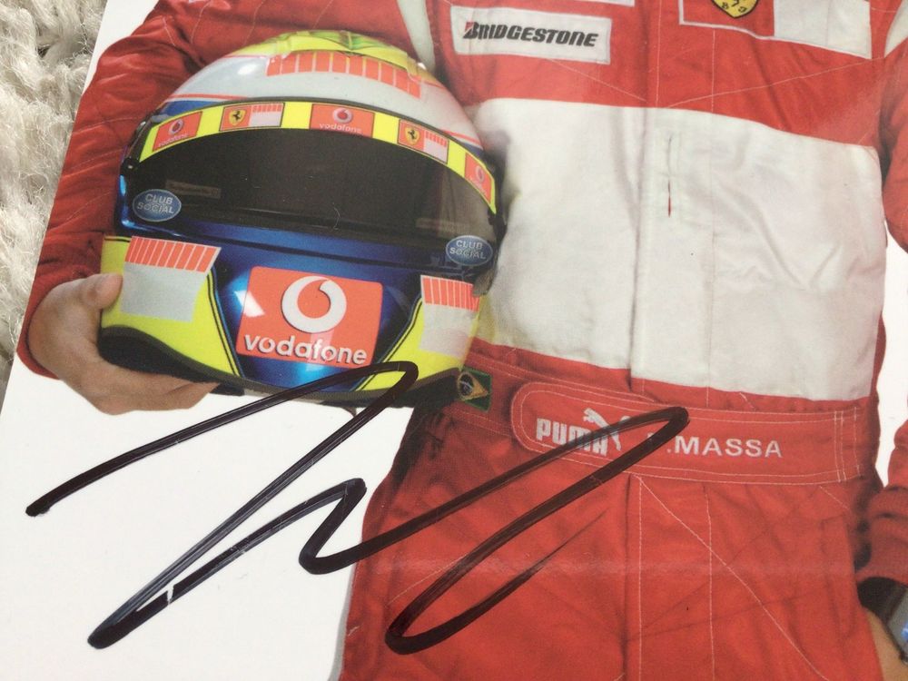 Original Autogramm Felipe Massa auf offiz. Ferrari Karte F1 (Gebraucht ...