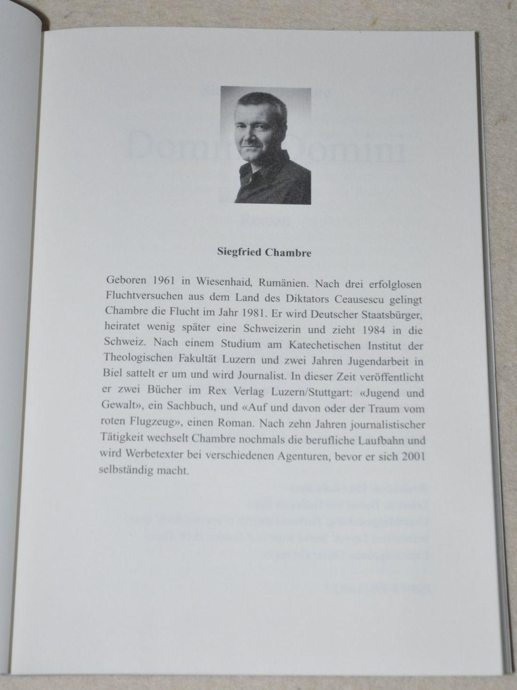 Domina Domini - Lorenzini-Krimi Nr. 4 - Siegfried Chambre (Gebraucht ...