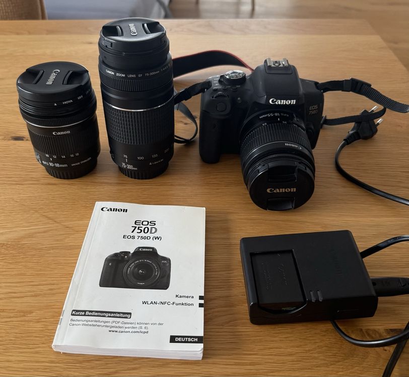 Canon EOS 750D Spiegelreflexkamera + 2 Objektive (Gebraucht) in Bad ...