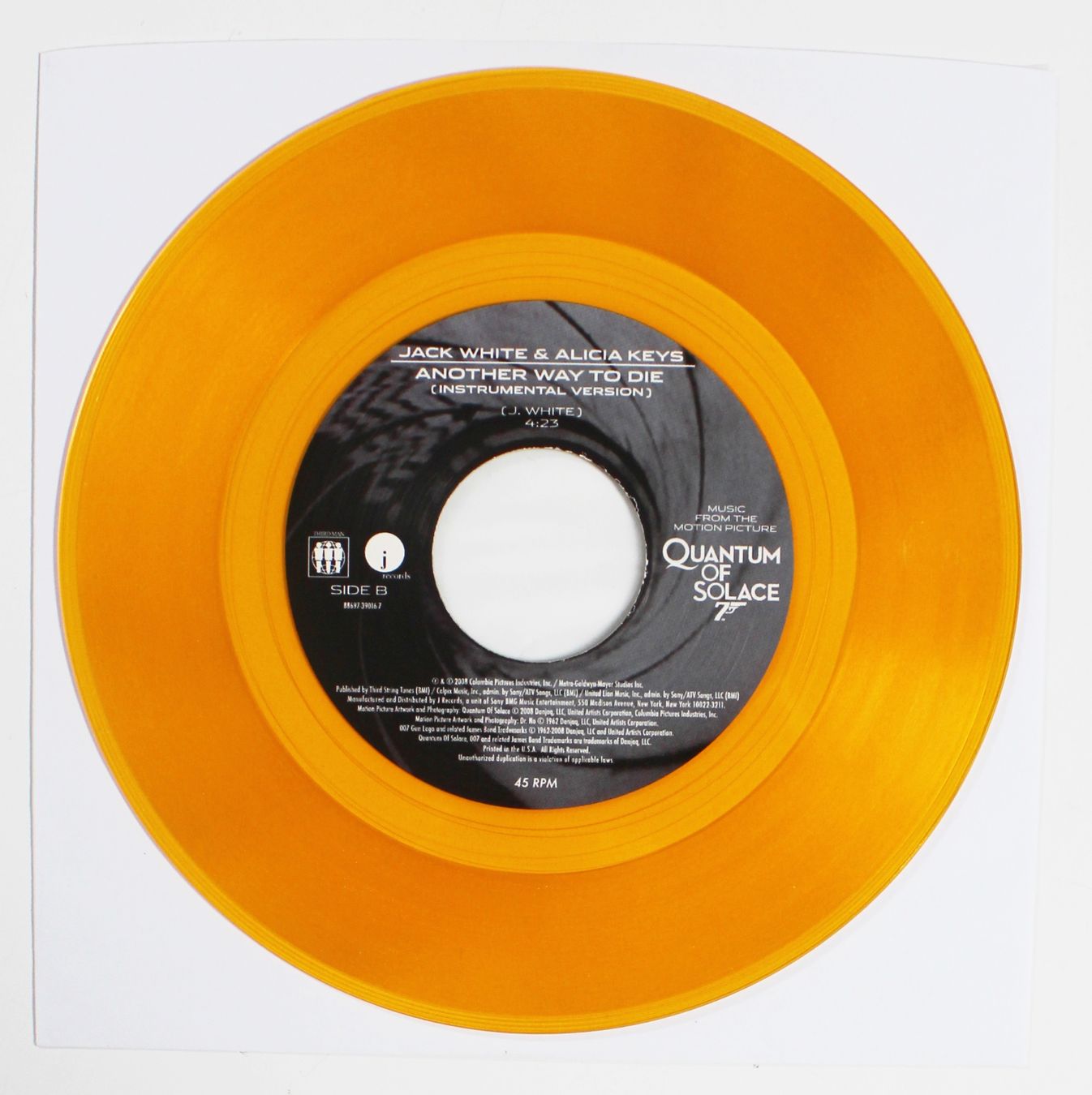 7" JACK WHITE ALICIA KEYS James Bond Song QUANTUM OF SOLACE (Neu ...