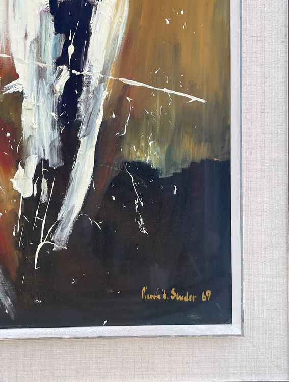 Pierre Studer grosses Abstraktes Gemälde | Kaufen auf Ricardo