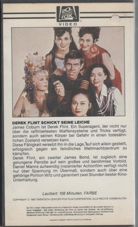 Derek Flint schickt seine Leiche 20th Century FOX VHS (Gebraucht) in ...