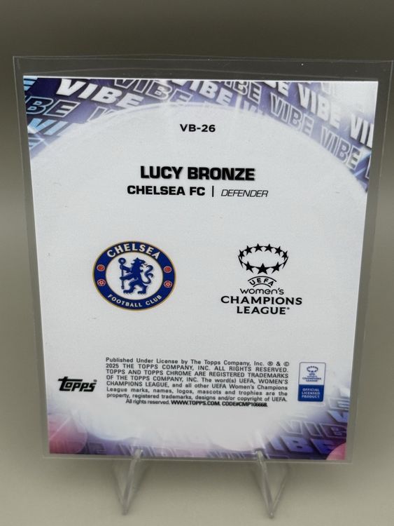 Lucy Bronze - Chelsea FC - Topps Chrome UWCL | Insert Vibe (Gebraucht ...