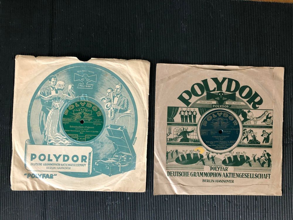 2x Schellack - Schallplatten Polydor um 1930 mit Hülle | Kaufen auf Ricardo