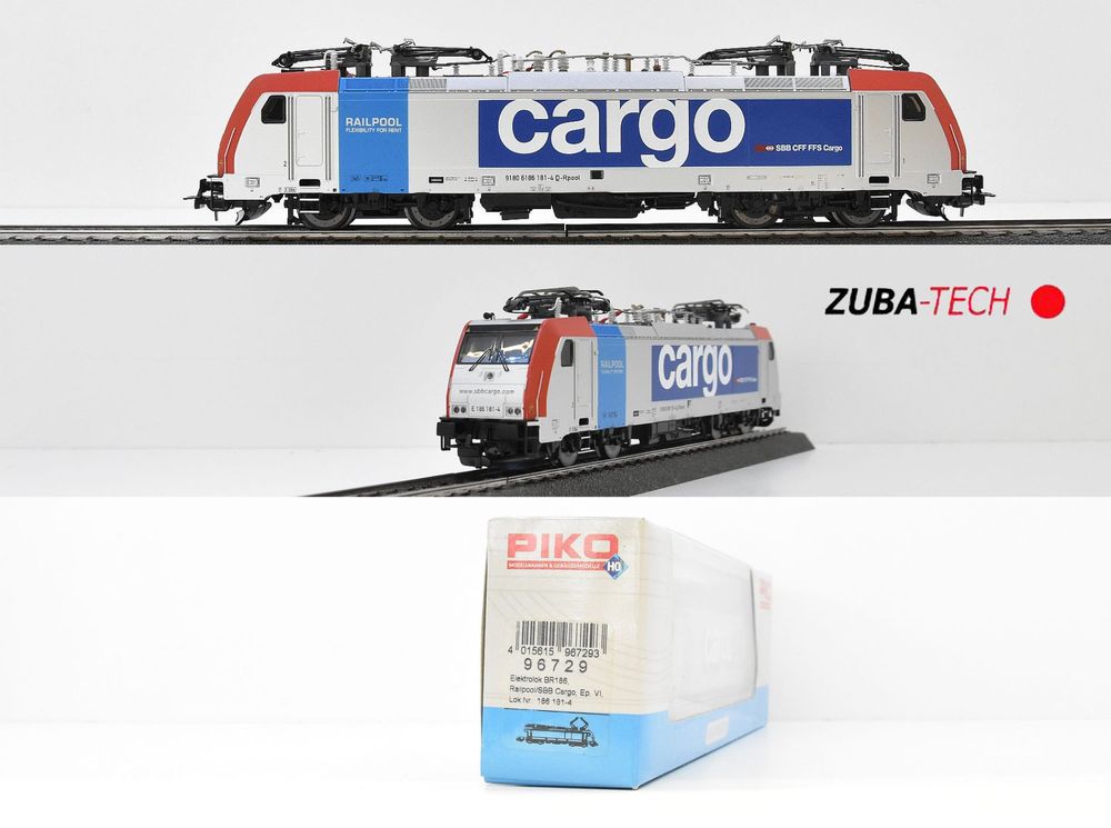 Piko 96729 E-Lok BR 186 SBB Cargo H0 GS Analog mit OVP (Gebraucht) in ...