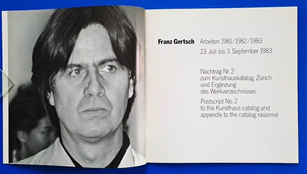 FRANZ GERTSCH Arbeiten 1981/1982/1983. Knoedler Zürich EA | Kaufen auf Ricardo