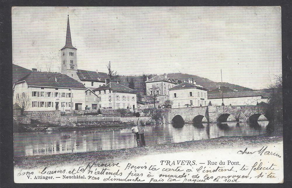 1910 : AK von TRAVERS (NE) (Gebraucht) in Gümligen für CHF 5 – mit ...