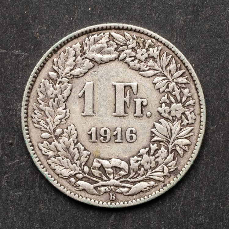 Silbermünze 1 Franken Helvetia 1916 B | Kaufen auf Ricardo