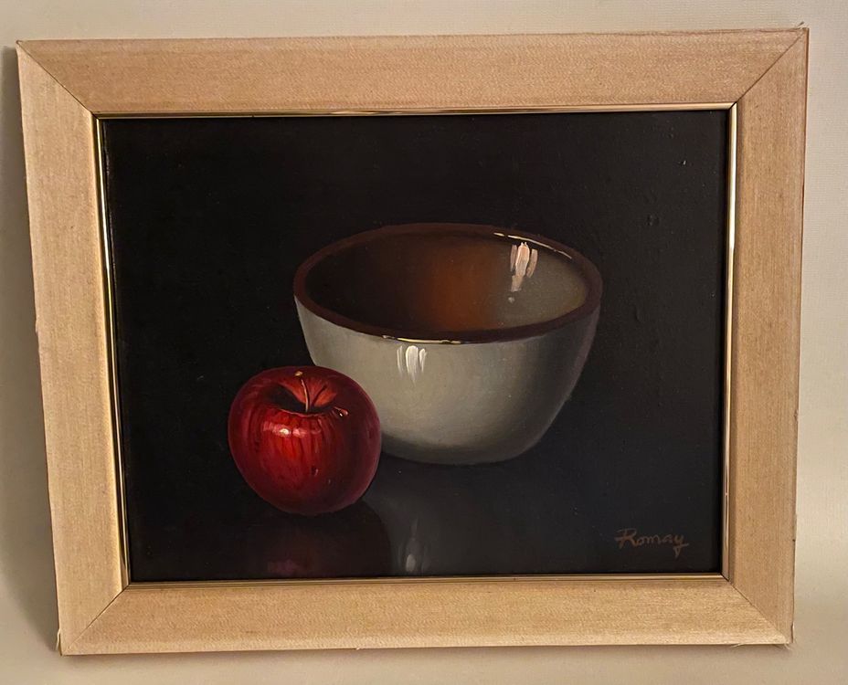 Gemälde / Romay, Stillleben Apfel mit Schale (Gebraucht) in Olten für ...