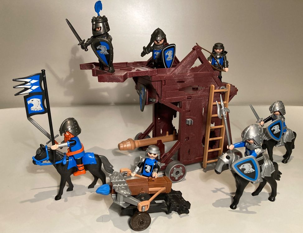 Playmobil Knights Adler-Ritter mit Angriffsturm und Balliste (Gebraucht ...