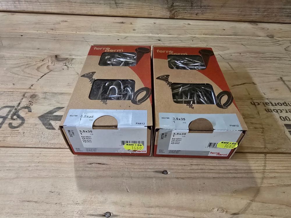 Posten neuer Ferro Norm Agraffen 3,5x35 ab 1.- (Neu (gemäss ...