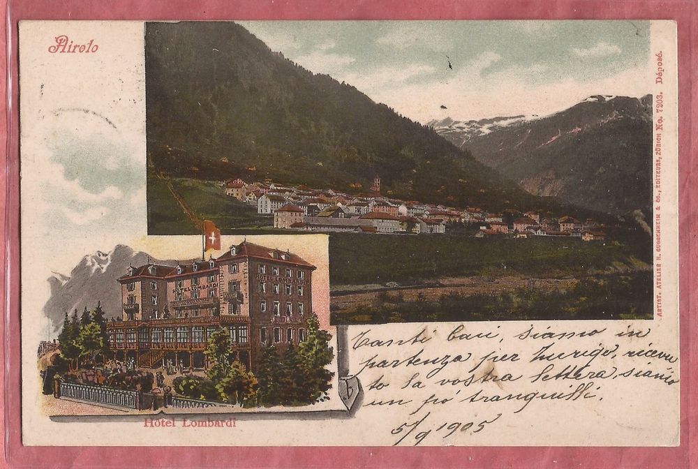 Airolo mit Hotel Lombardi - 1905 (Gebraucht) in Fislisbach für CHF 8 – mit Lieferung auf Ricardo ...
