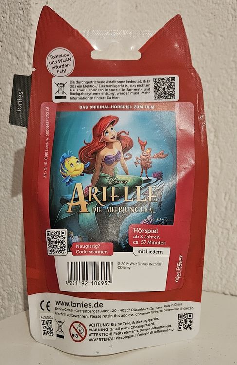 🔥 TONIE Figur Disney Arielle 🩵 die Meerjungfrau OVP 🔥 (Neu und ...