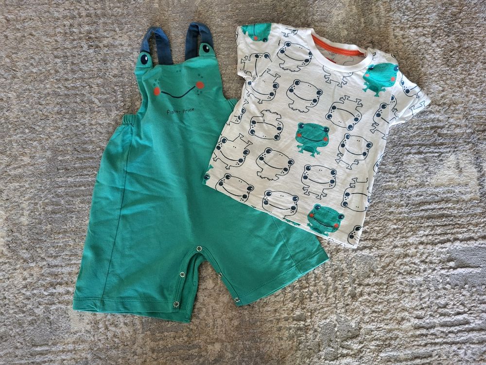 H&M Set Fisher Price Set Jungen Gr. 86/92 Latzhose T-shirt | Kaufen auf Ricardo