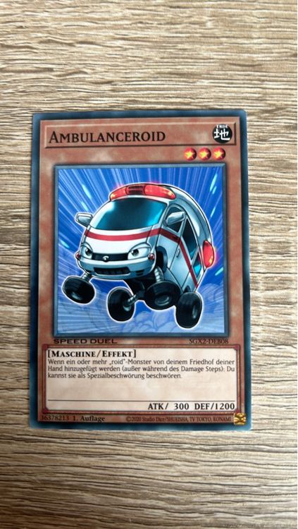 Yu-Gi-Oh! Karte Ambulanceroid - Top Zustand (Neu (gemäss Beschreibung ...