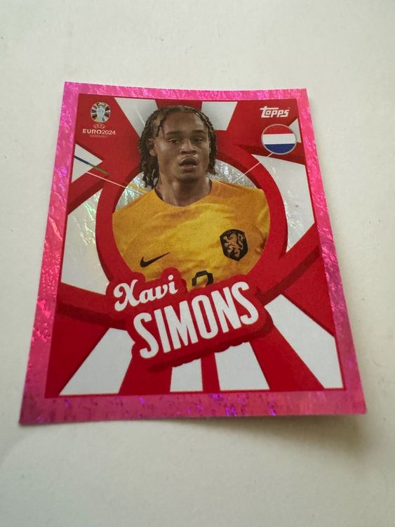 TOPPS EM 2024 / NED PTW - XAVI SIMONS - PINK! (Gebraucht) in ...