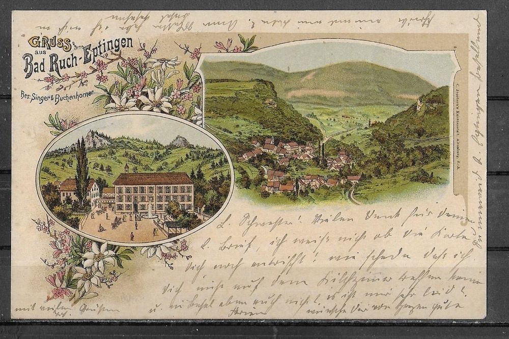 BL Gruss aus Bad Ruch-Eptingen 1902 (Litho) | Kaufen auf Ricardo