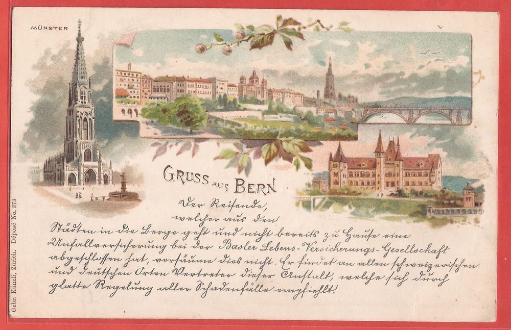 Bern - Gruss aus Bern - Litho ca. 1900 (Gebraucht) in Fislisbach für CHF 5 – mit Lieferung auf ...