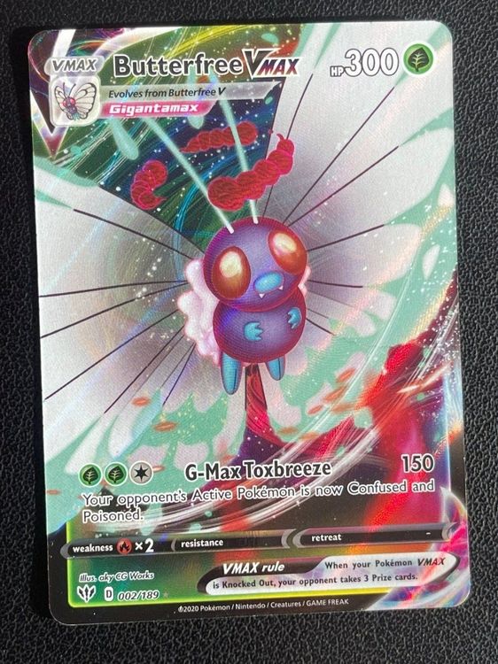 Butterfree VMAX 002/189 Ultra Rare Pokémon Darkness Ablaze (Neu (gemäss ...