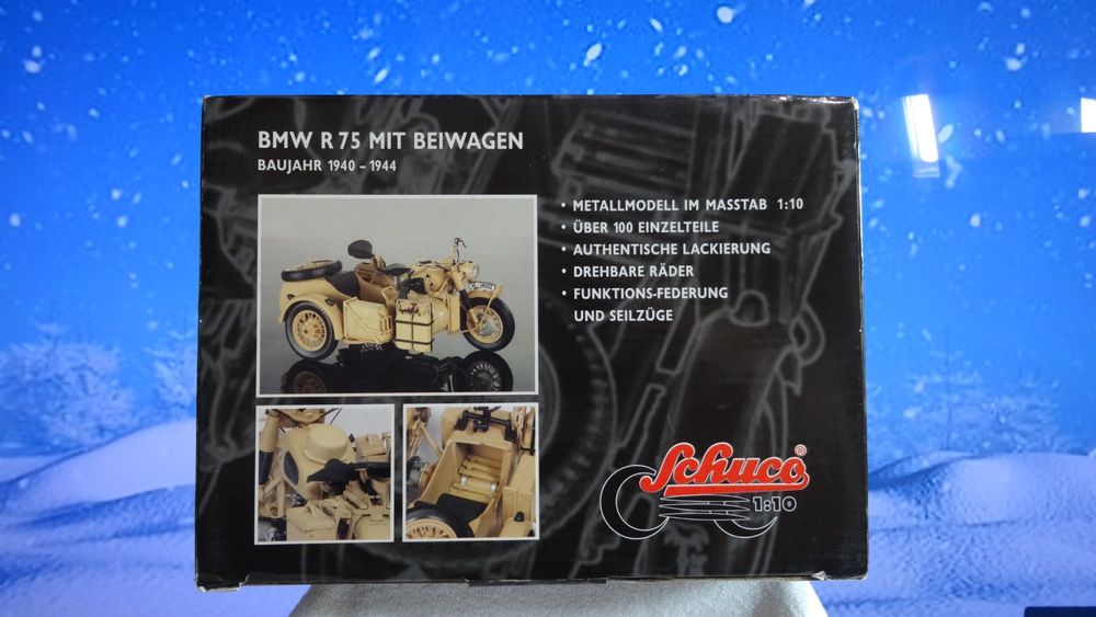 Schuco 06560, BMW R75 mit Beiwagen, 1:10, Metall Modell (Neu (gemäss ...