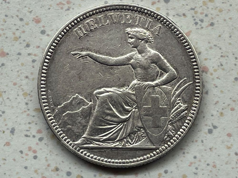 1874 B. 5 Franken Sitzende Helvatia !! fast vorzüglich (Gebraucht) in Winterthur für CHF 124 ...