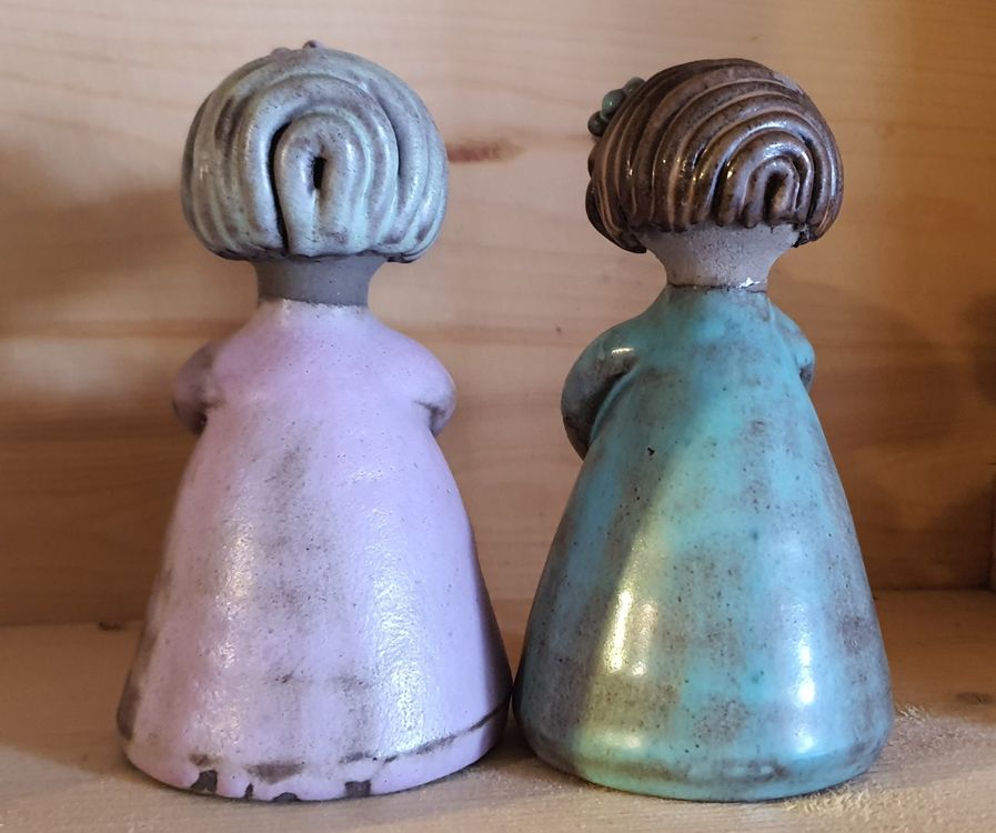 2x vintage Elbogen Keramik Figur Knospen Vase made in Sweden | Kaufen ...