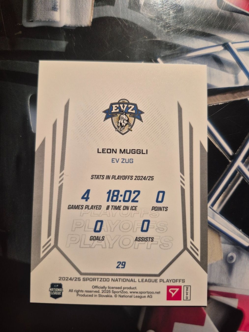 Leon Muggli EV Zug Playoffs 2025 Sportzoo (Gebraucht) in Treiten für ...